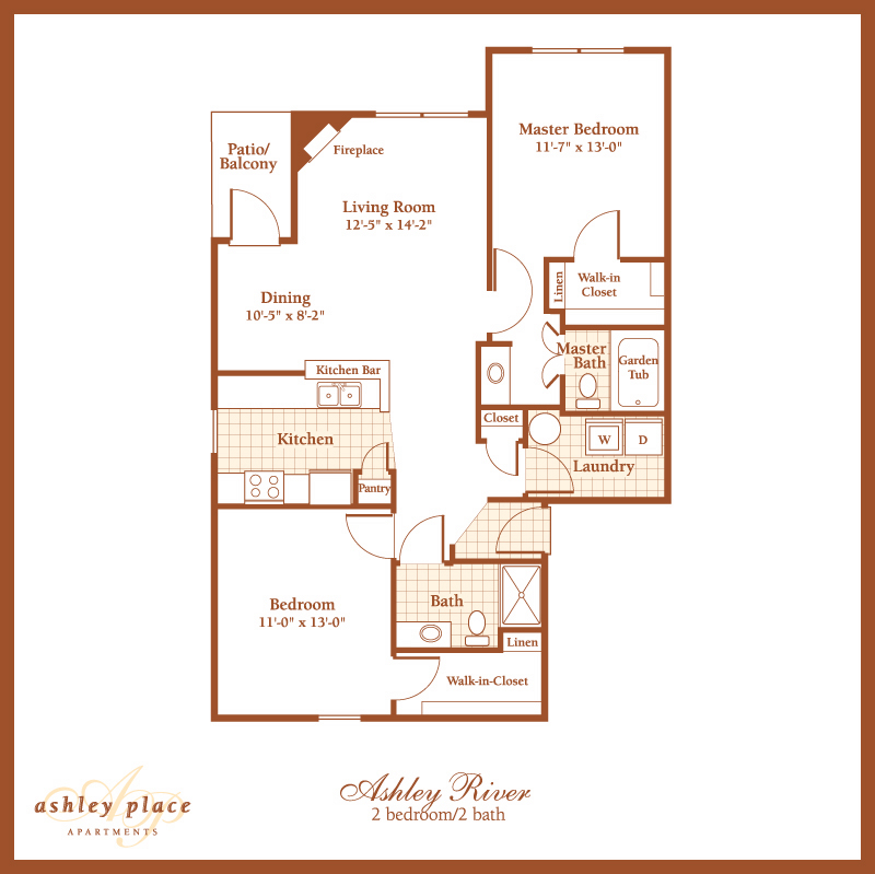 Ashley River Floor Plan | Ashley Place Apartments